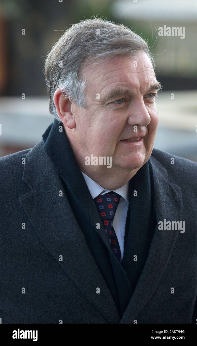 RTE presenter, Bryan Dobson, arrives for the funeral of broadcaster and ...
