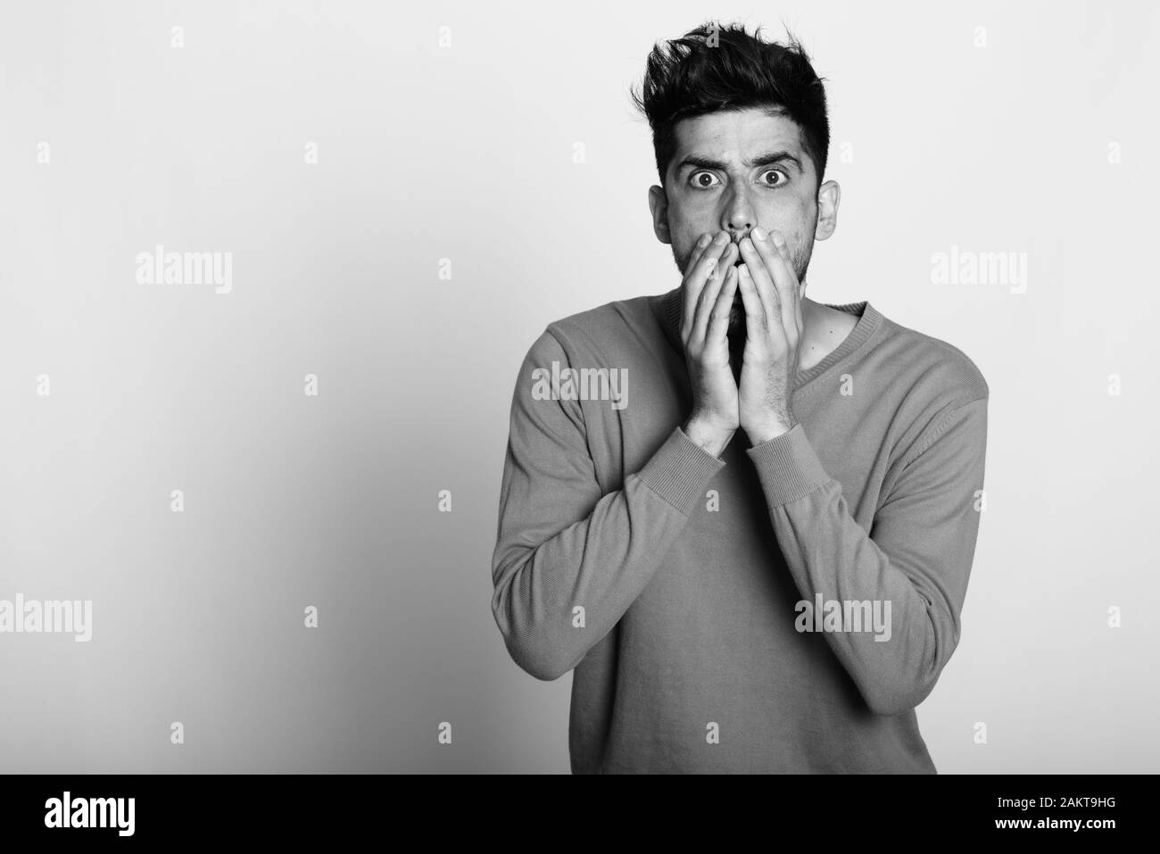 Man looking at hands hi-res stock photography and images - Alamy