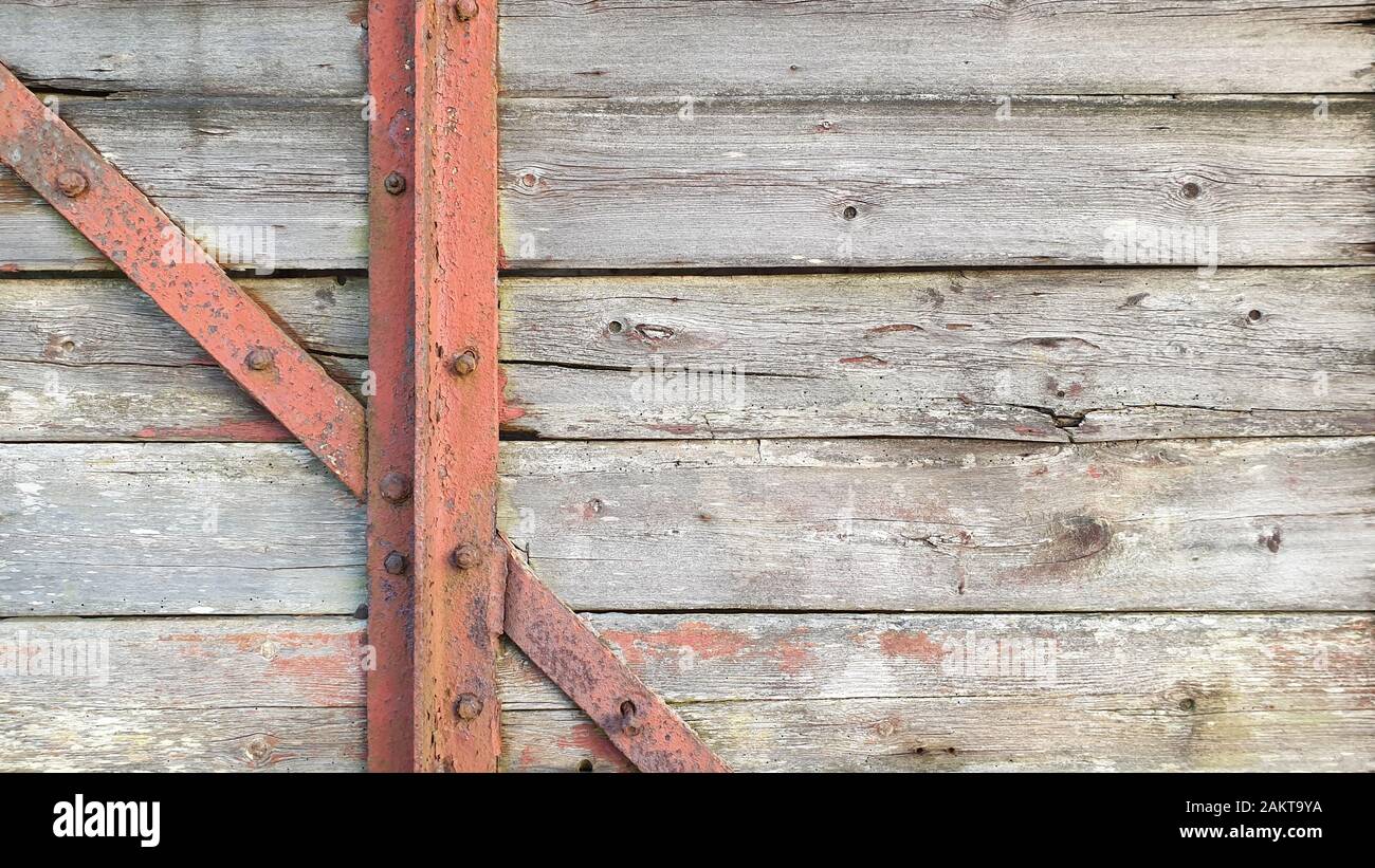 Old wood and iron textures Stock Photo - Alamy