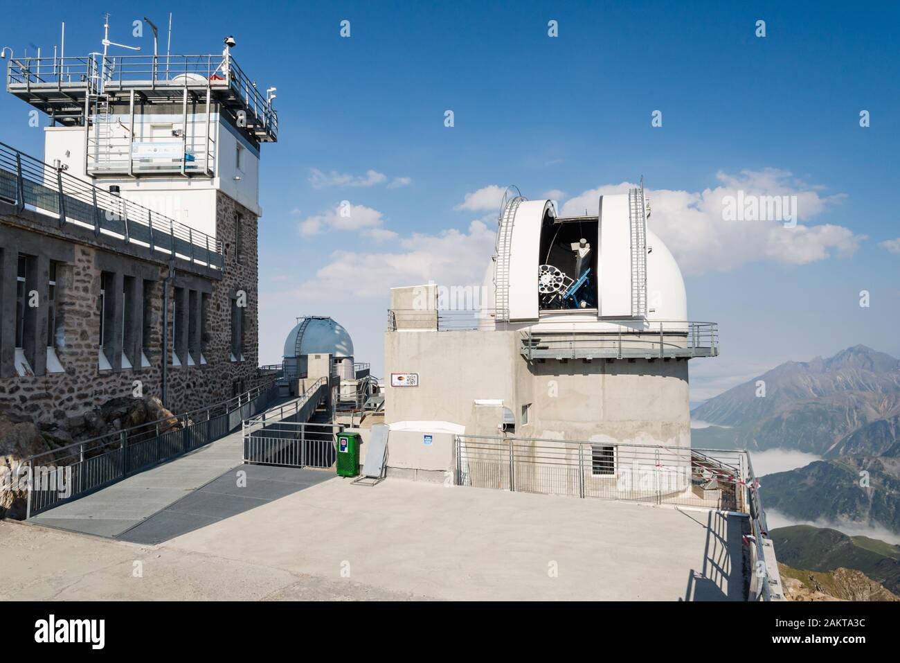 The Pic du Midi Observatory on the summit of the Pic du Midi de Bigorre ...