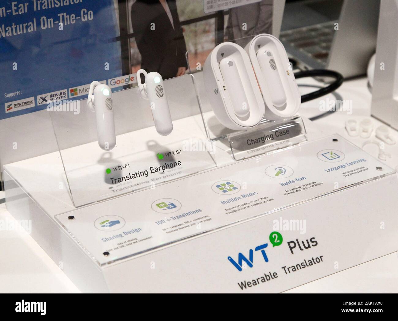 Las Vegas, United States. 10th Jan, 2020. The 'WT2 Plus' wearable ...