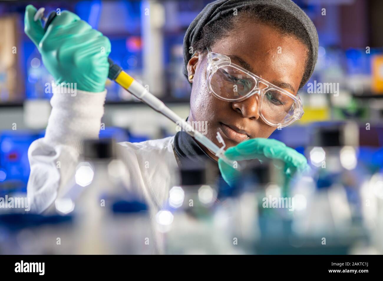 Grad students working in science Lab Stock Photo - Alamy