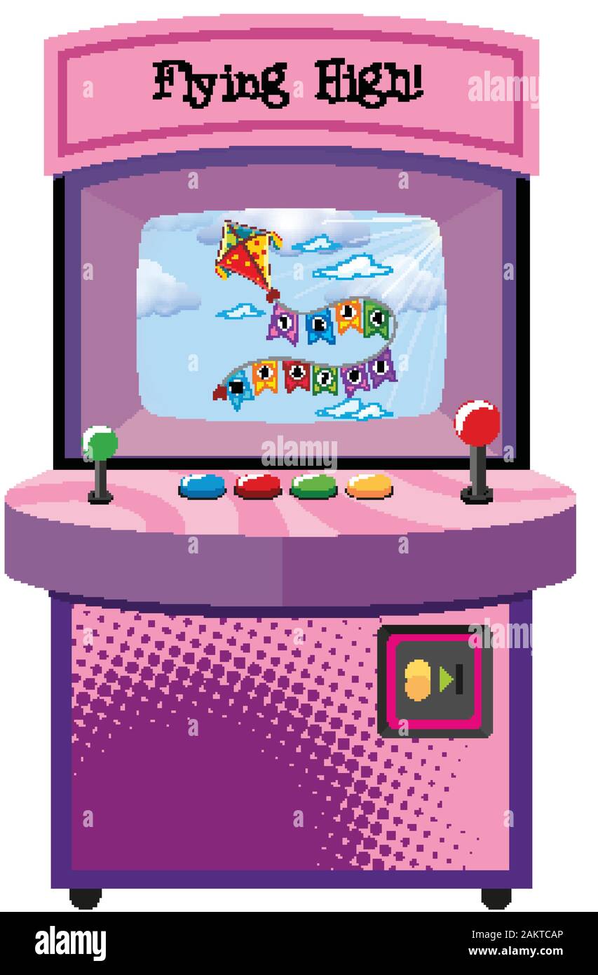 Game machine for counting numbers on isolated background illustration ...