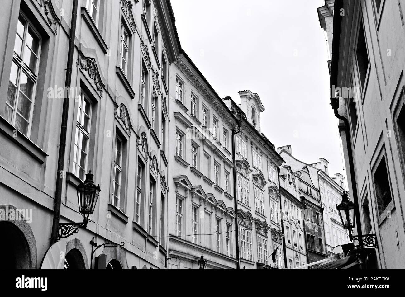 Bohemian architecture in the streets of Prague (Czech Republic, Europe ...