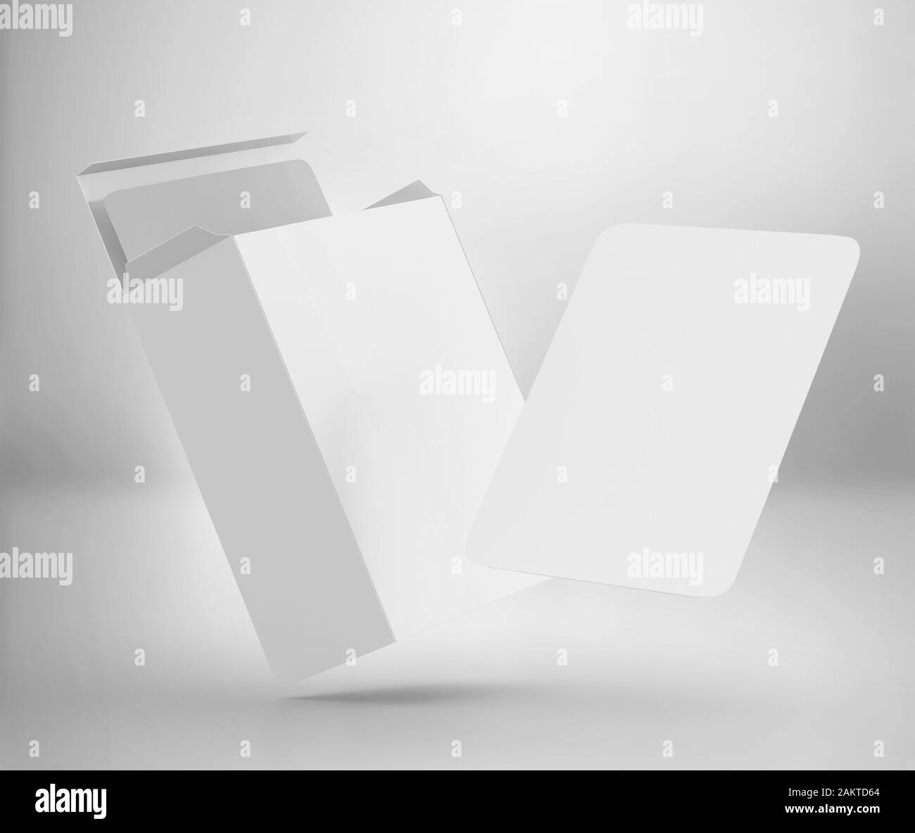 Blank White Playing Card, Tarot Card Mockup with box, Empty game card ...