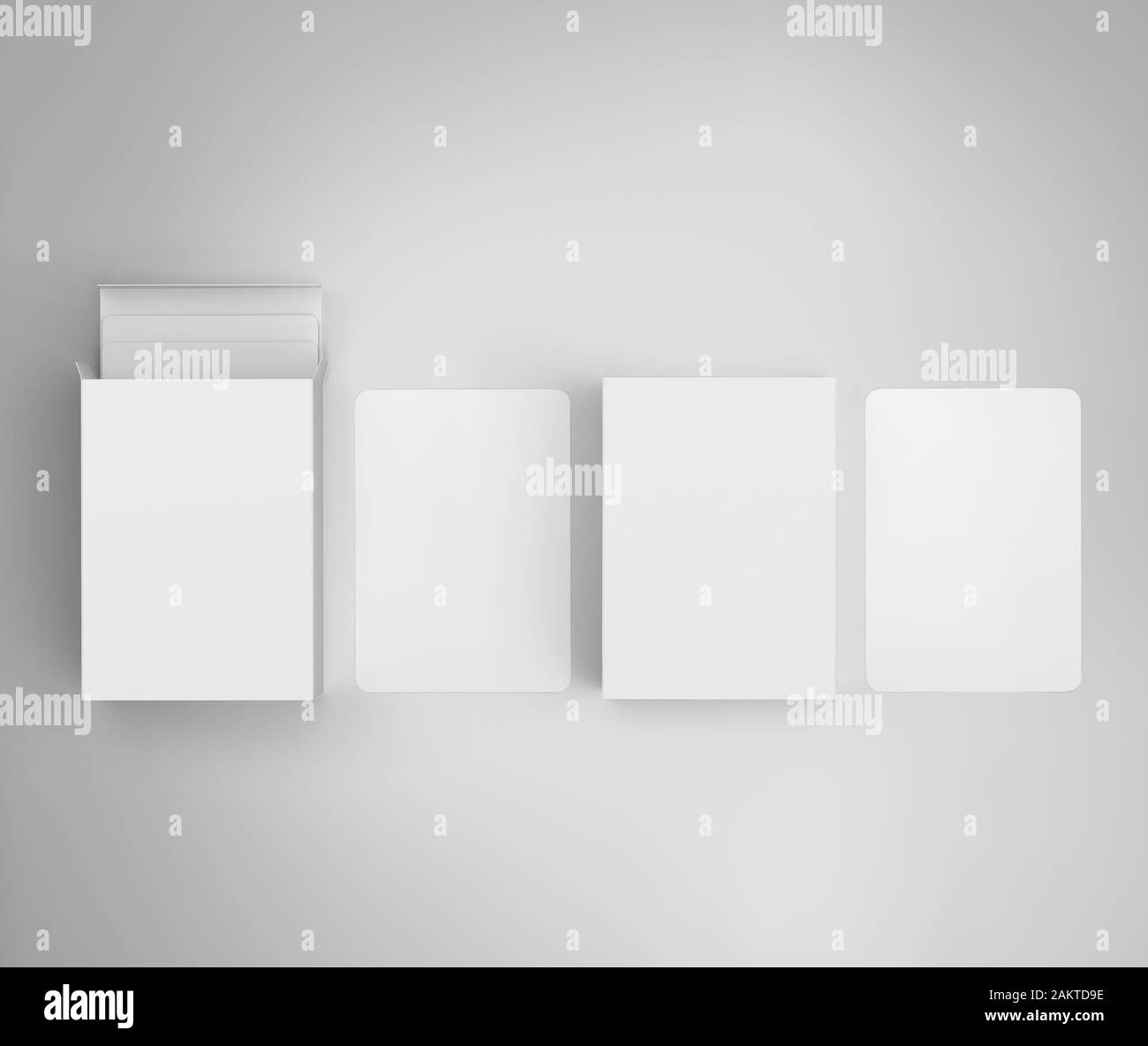 Blank White Playing Card, Tarot Card Mockup with box, Empty game card ...