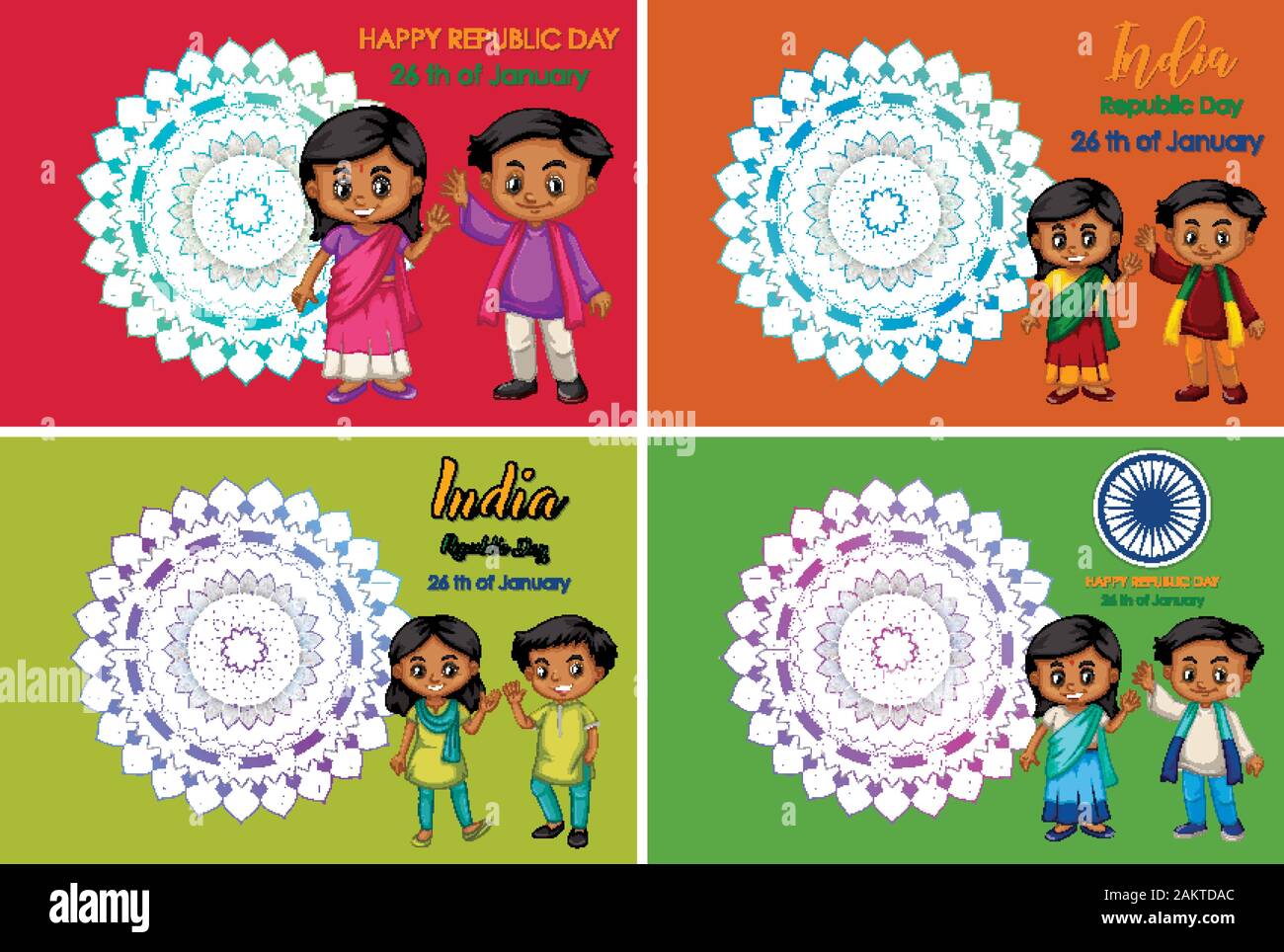 Public holiday poster design with happy kids illustration Stock Vector ...