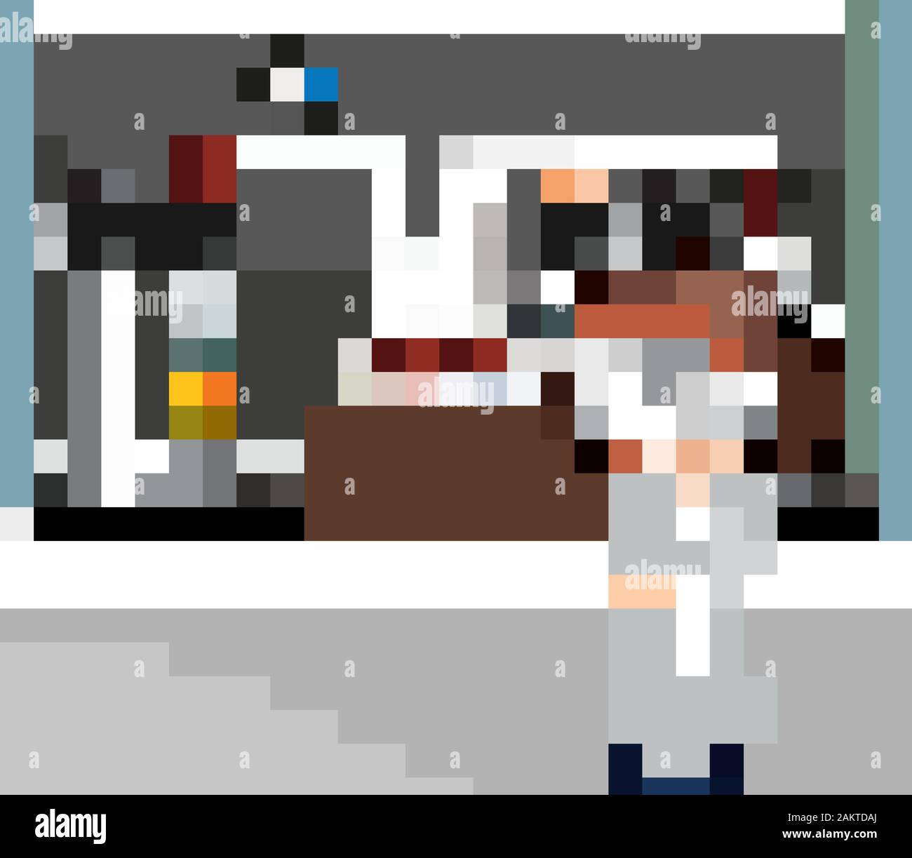 Classroom scene with science student doing lab illustration Stock ...