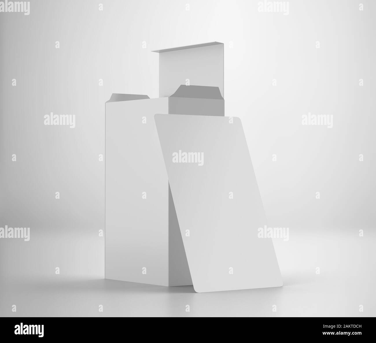 Blank White Playing Card, Tarot Card Mockup with box, Empty game card ...