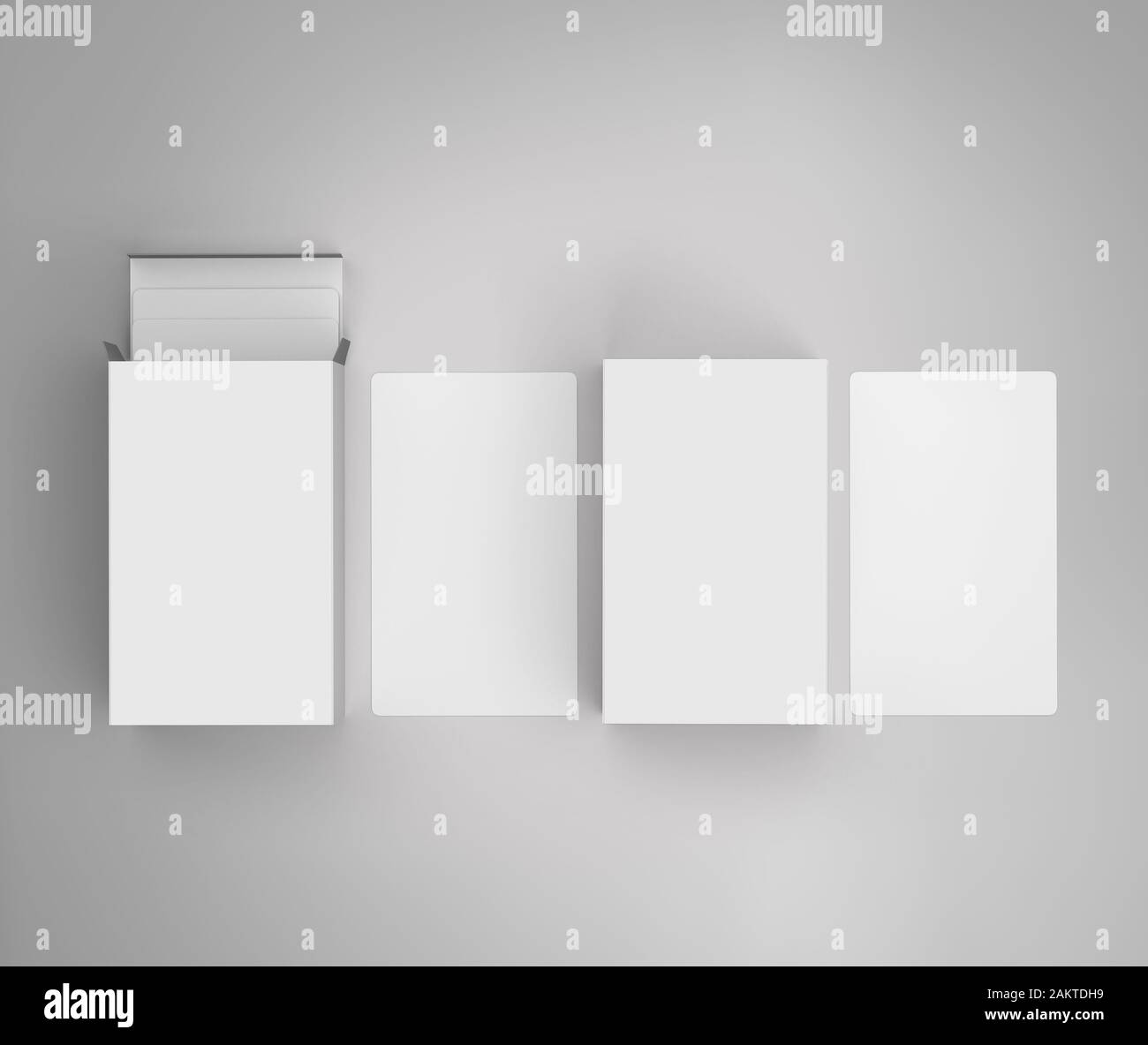 Blank White Playing Card, Tarot Card Mockup with box, Empty game card ...