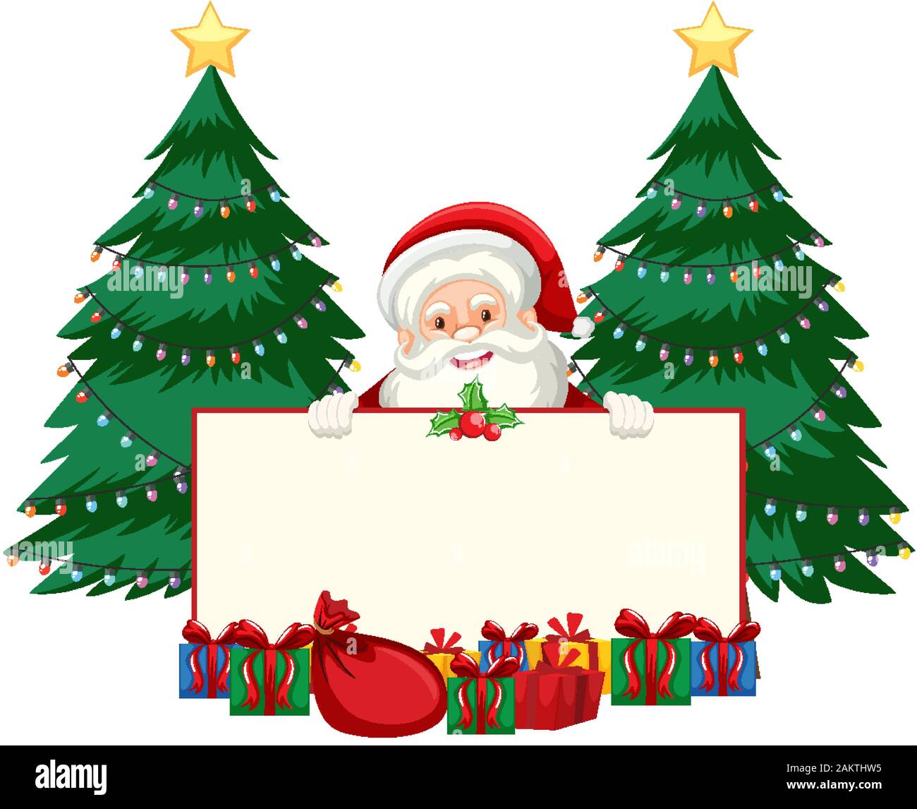 Christmas theme with Santa and presents illustration Stock Vector Image ...