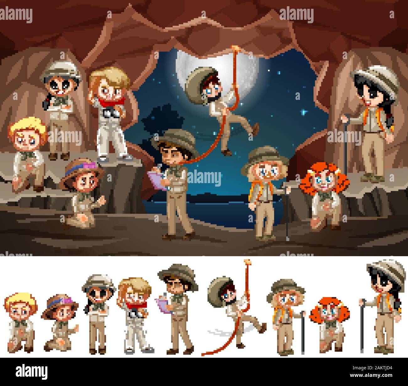 Kids hike night High Resolution Stock Photography and Images - Alamy