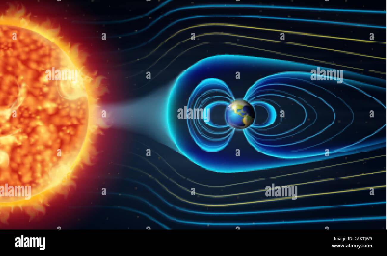 Diagram showing hot wave from the sun illustration Stock Vector Image ...