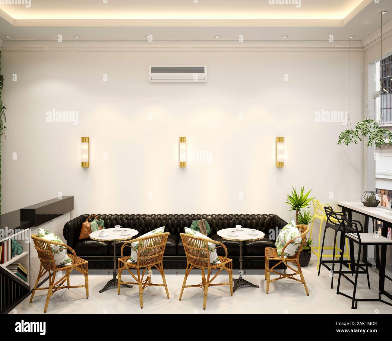 3d render of cafe tea house Stock Photo - Alamy