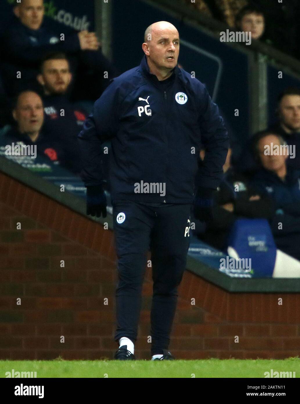 Wigan Athletic manager Paul Cook Stock Photo - Alamy