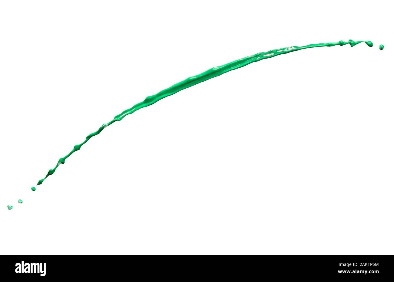 Beautiful green paint splashes isolated on white background Stock Photo ...