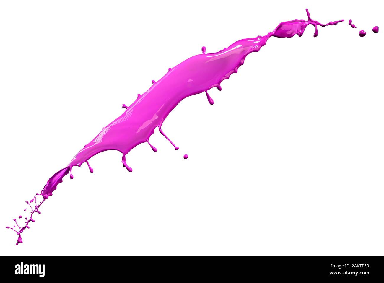 Beautiful pink paint splashes isolated on white background Stock Photo ...