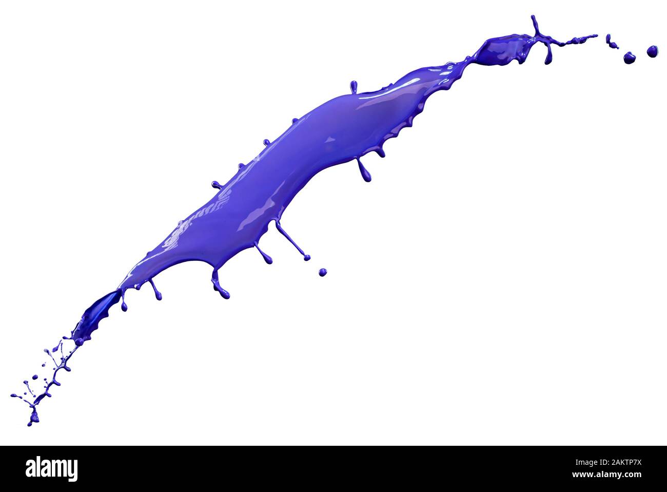 Beautiful purple paint splashes isolated on white background Stock ...