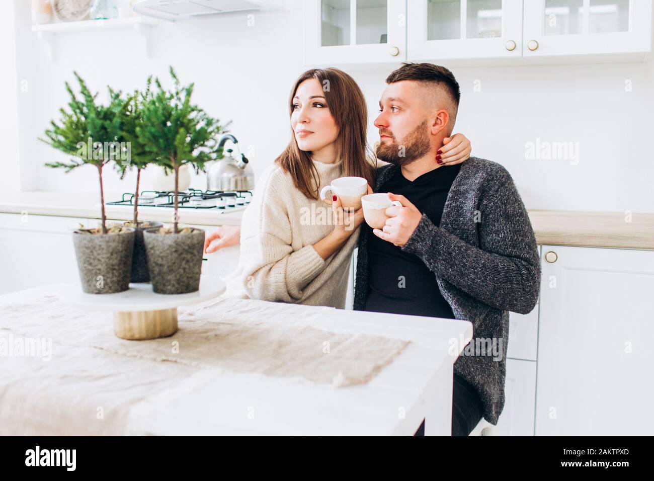 Lovely couple having tea hi-res stock photography and images - Alamy