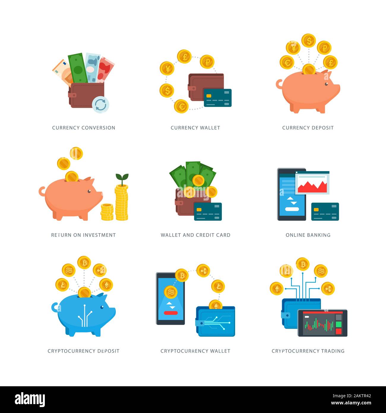 Management bank account mobile banking Stock Vector Images - Alamy