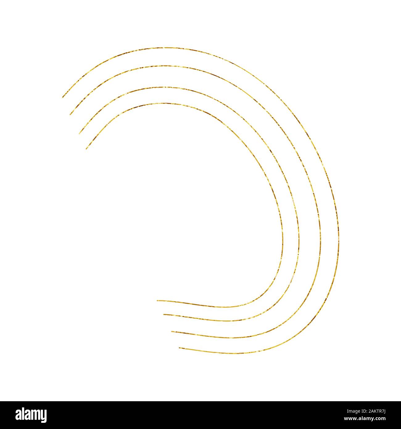 Gold Geometric Crystal Frame with Detailed Vector Foil Texture ...