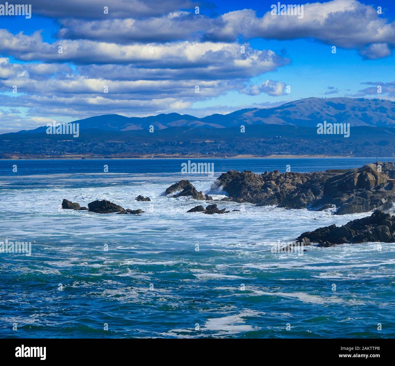 Blue Surf in Pacific Grove Stock Photo - Alamy