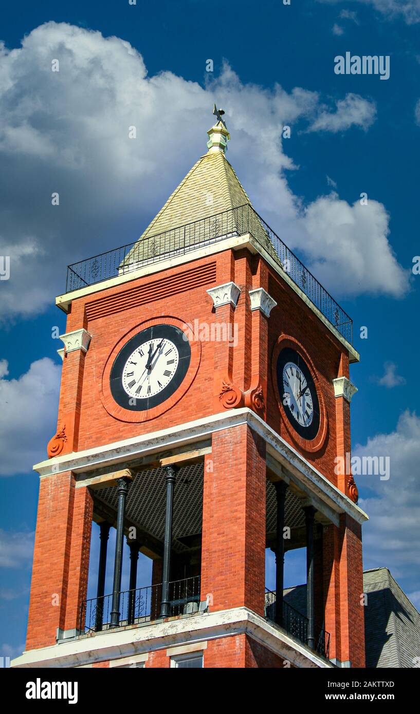Brick Clock Tower Stock Photo - Alamy