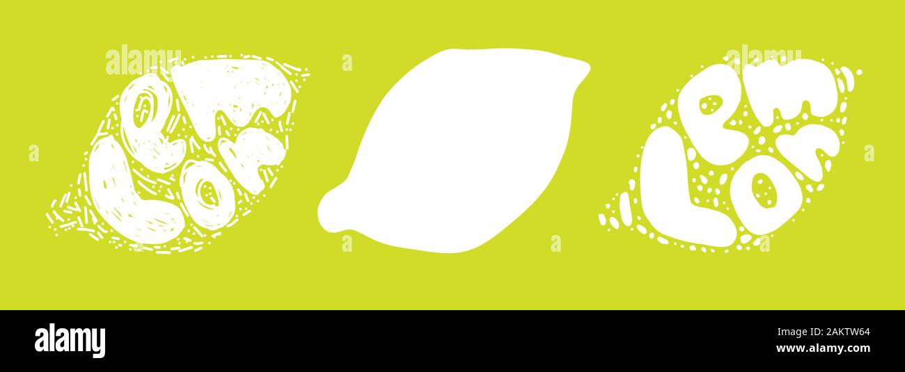 Lemon typography retro silhouette, great design for any purposes ...