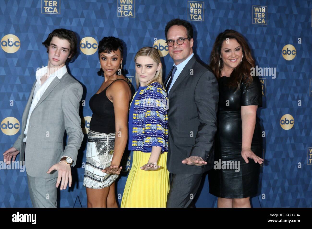 Pasadena, CA. 8th Jan, 2020. Daniel DiMaggio, Carly Hughes, Meg ...