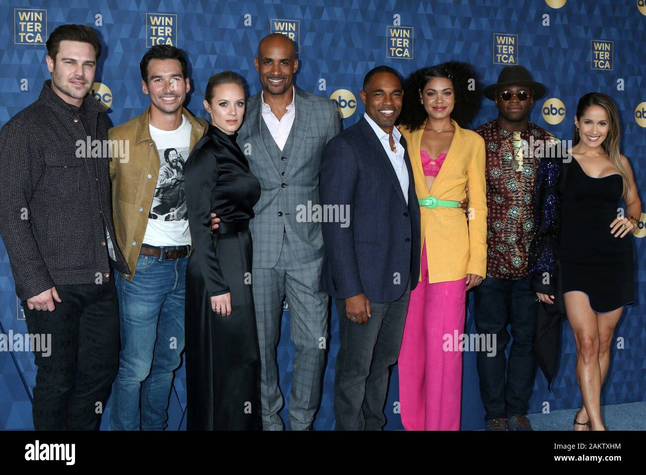 Pasadena, CA. 8th Jan, 2020. Grey Damon, Jay Hayden, Danielle Savre ...