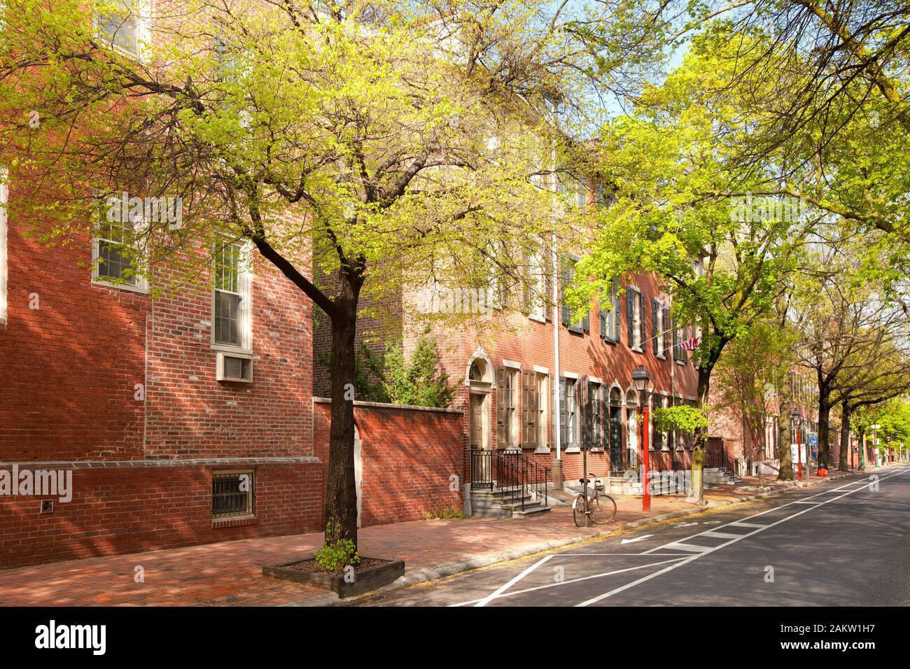 Neighborhood with traditional brick houses, Old city Cultural District ...