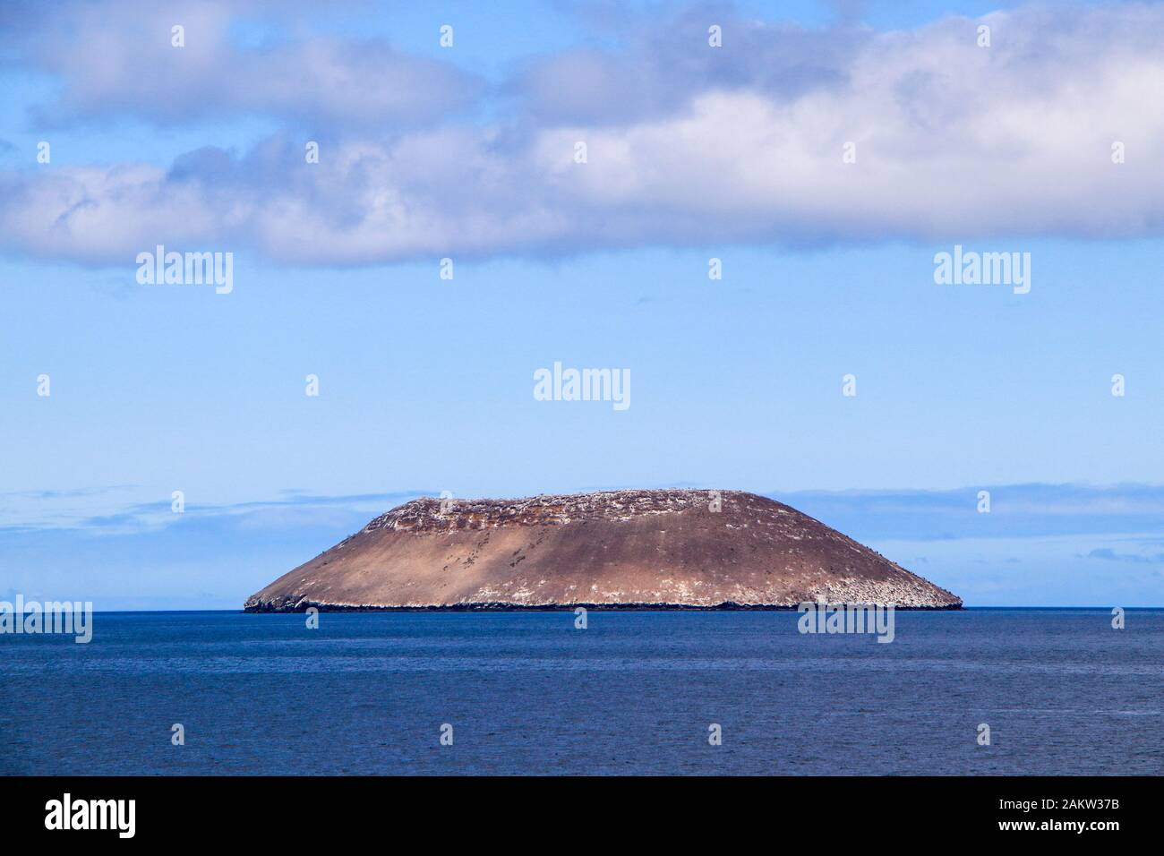 Daphne Major Island viewed from Santa Cruz Island in the Galapagos ...