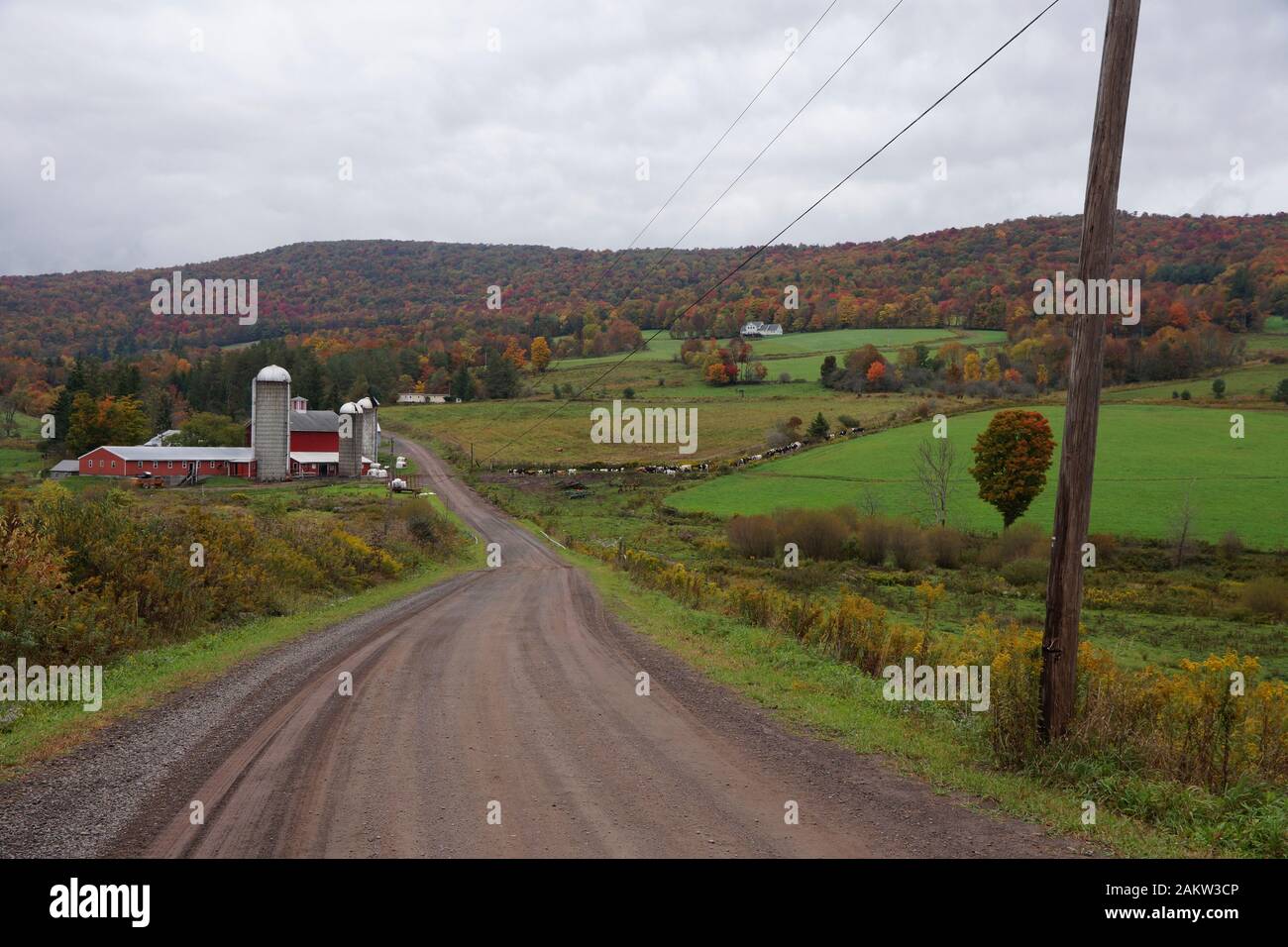 Farm in Upstate New York in autumn Stock Photo - Alamy