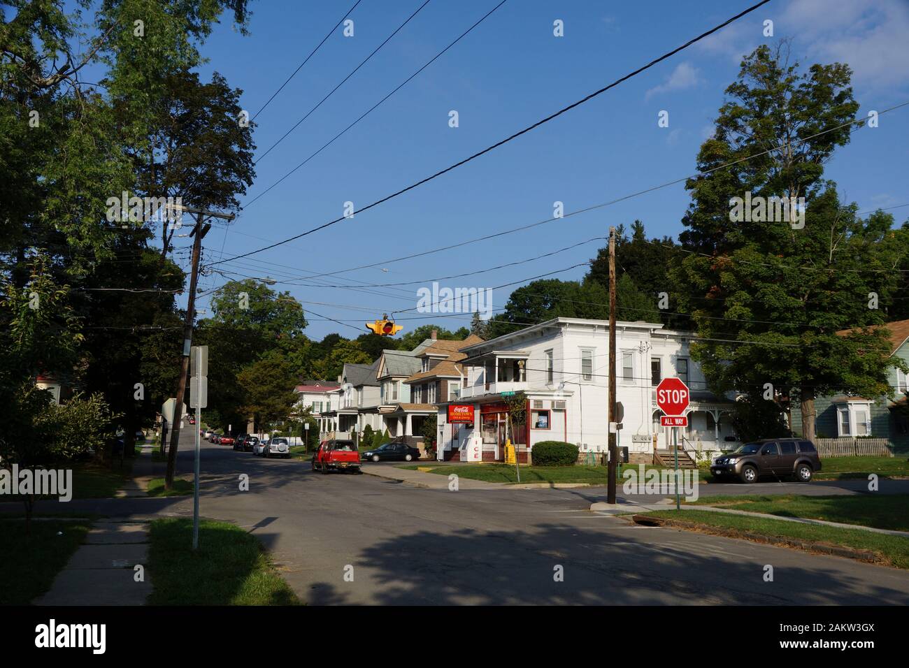 Street scene in Oneonta NY Stock Photo - Alamy