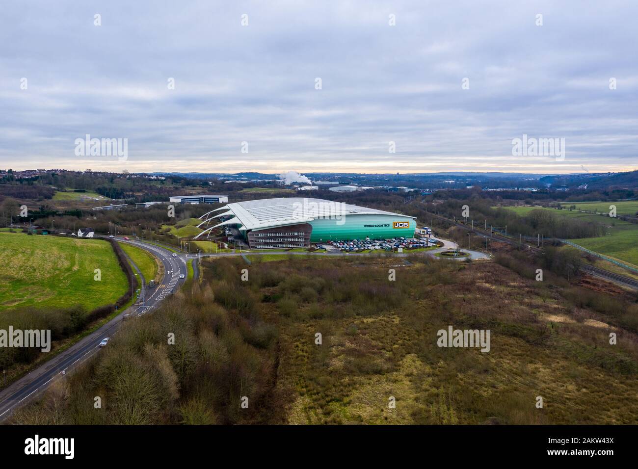 Stunning aerial images of JCB Worldwide Logistics in the Midlands, the ...