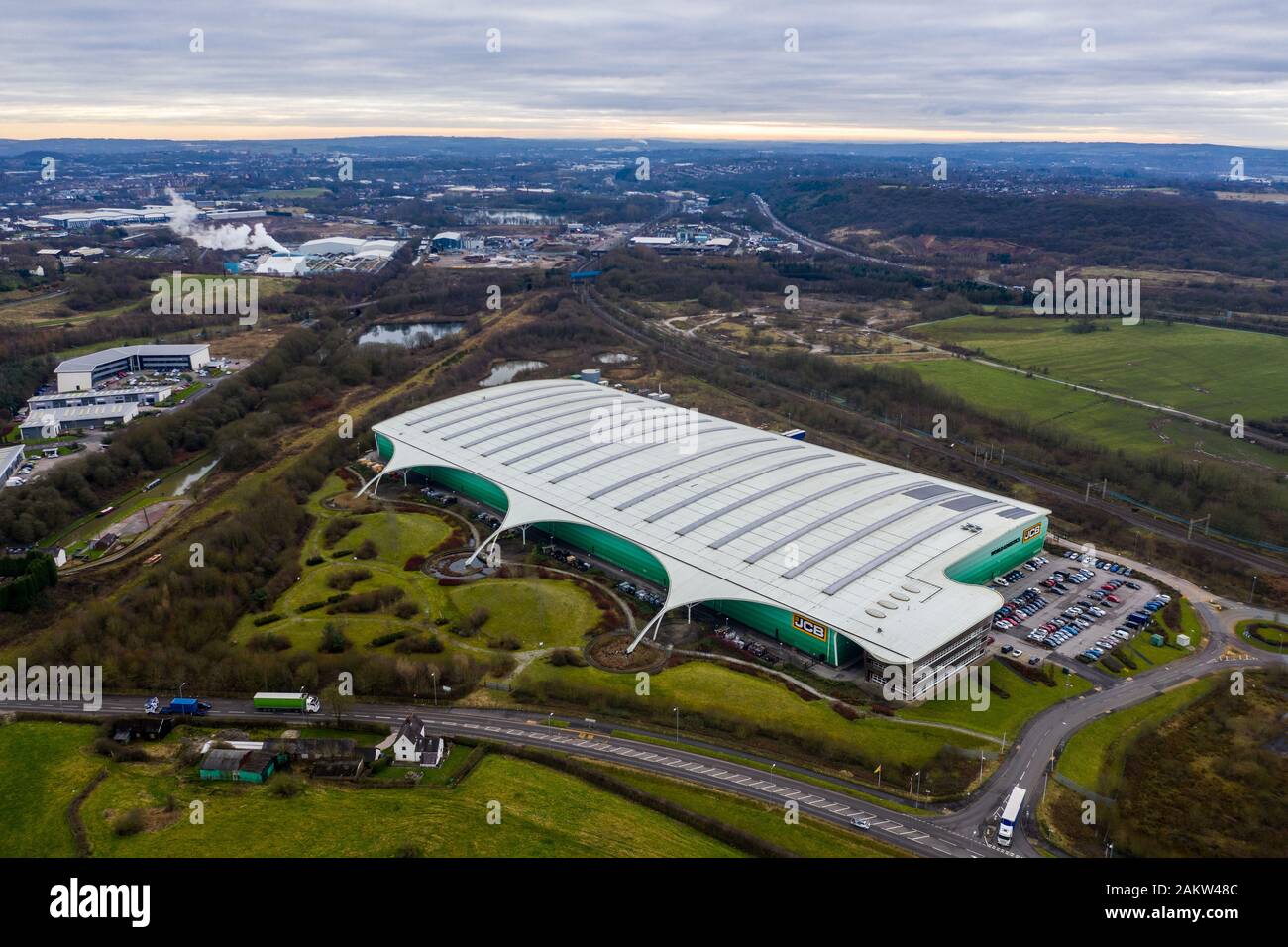 Stunning aerial images of JCB Worldwide Logistics in the Midlands, the ...