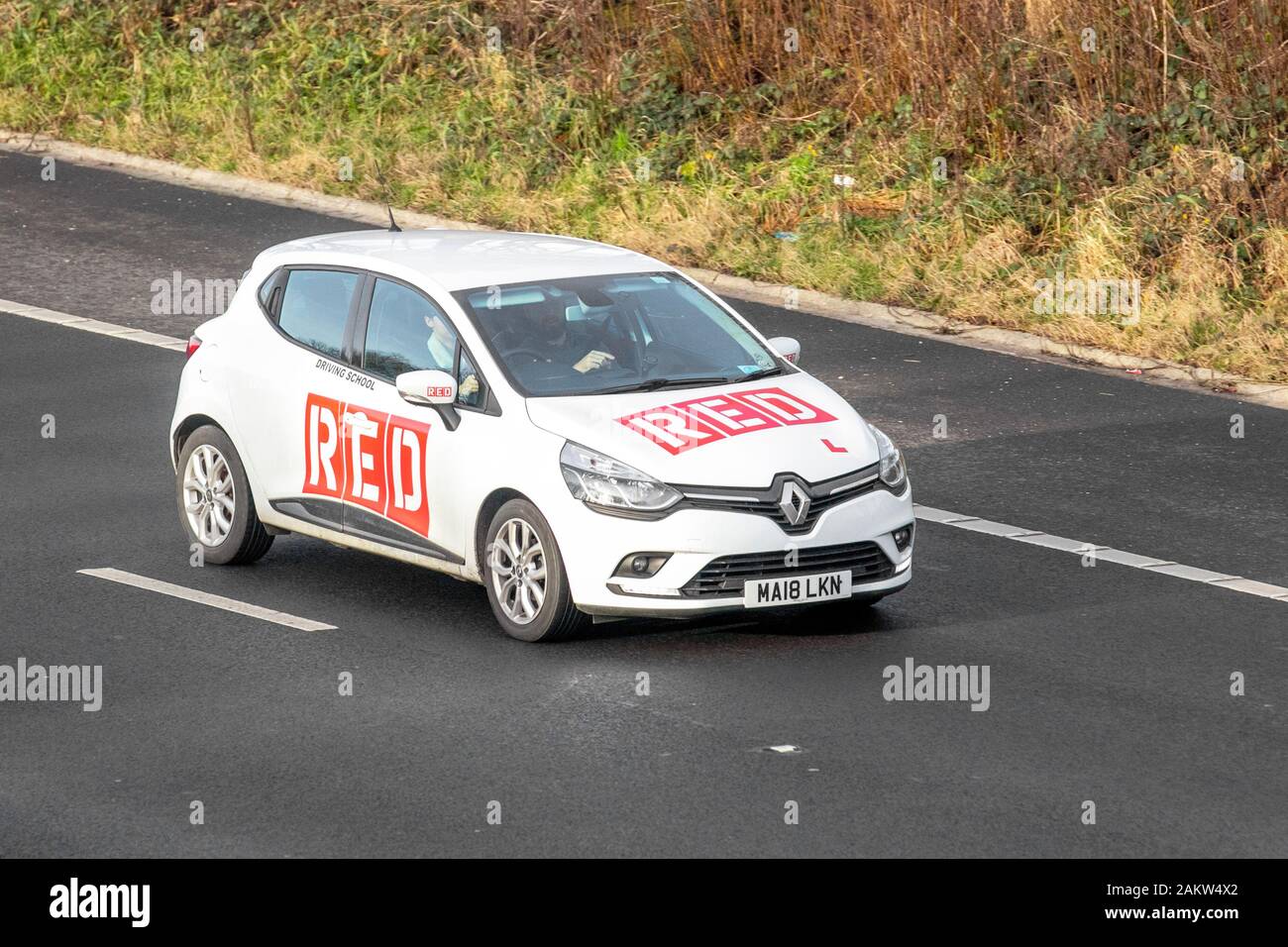 Red Learner Driver training; Lytham, UK Vehicular traffic, transport ...