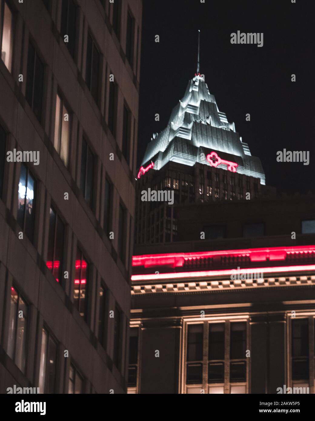 Cleveland tower city center night hi-res stock photography and images ...