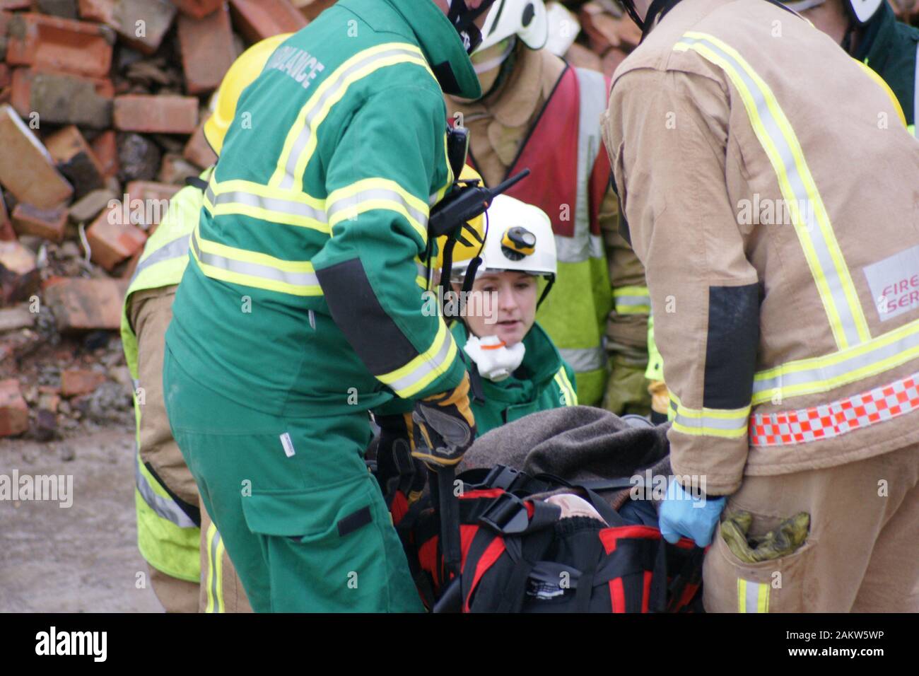 HART Team at building explosion, building collapse Stock Photo - Alamy