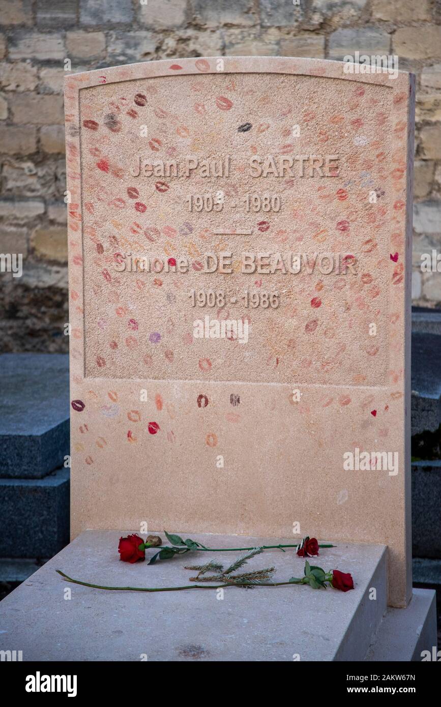 The grave of Jean Paul Sartre and Simone De Beauvoir in the ...