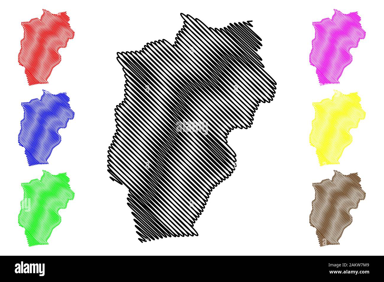 Uvurkhangai Province (aimags, Provinces of Mongolia) map vector ...