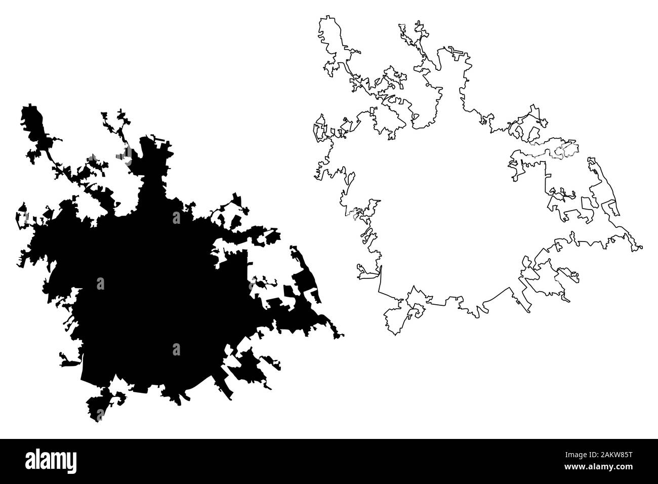 Rome City (Italian Republic, Italy) map vector illustration, scribble ...