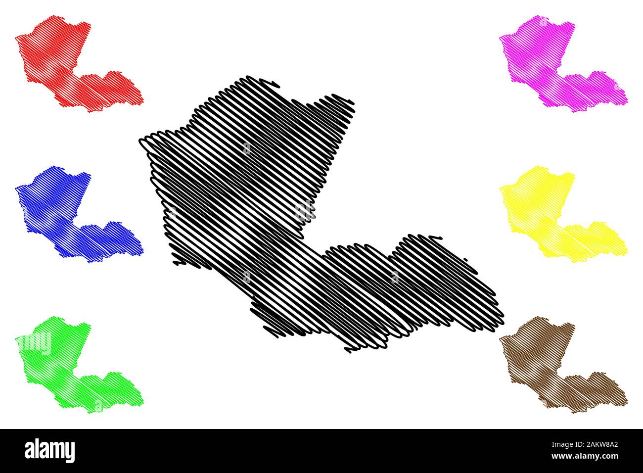 Dornod Province (aimags, Provinces of Mongolia) map vector illustration ...