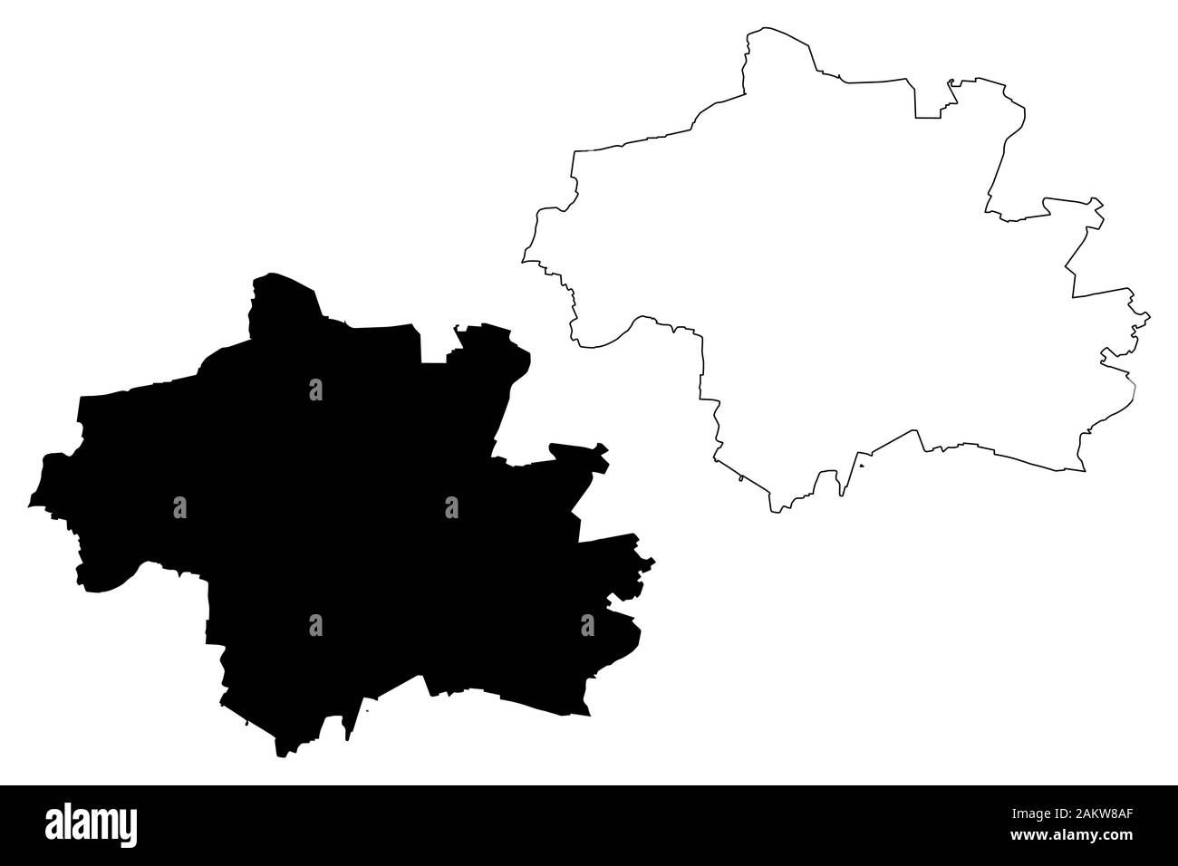 Munich City (Federal Republic of Germany) map vector illustration ...
