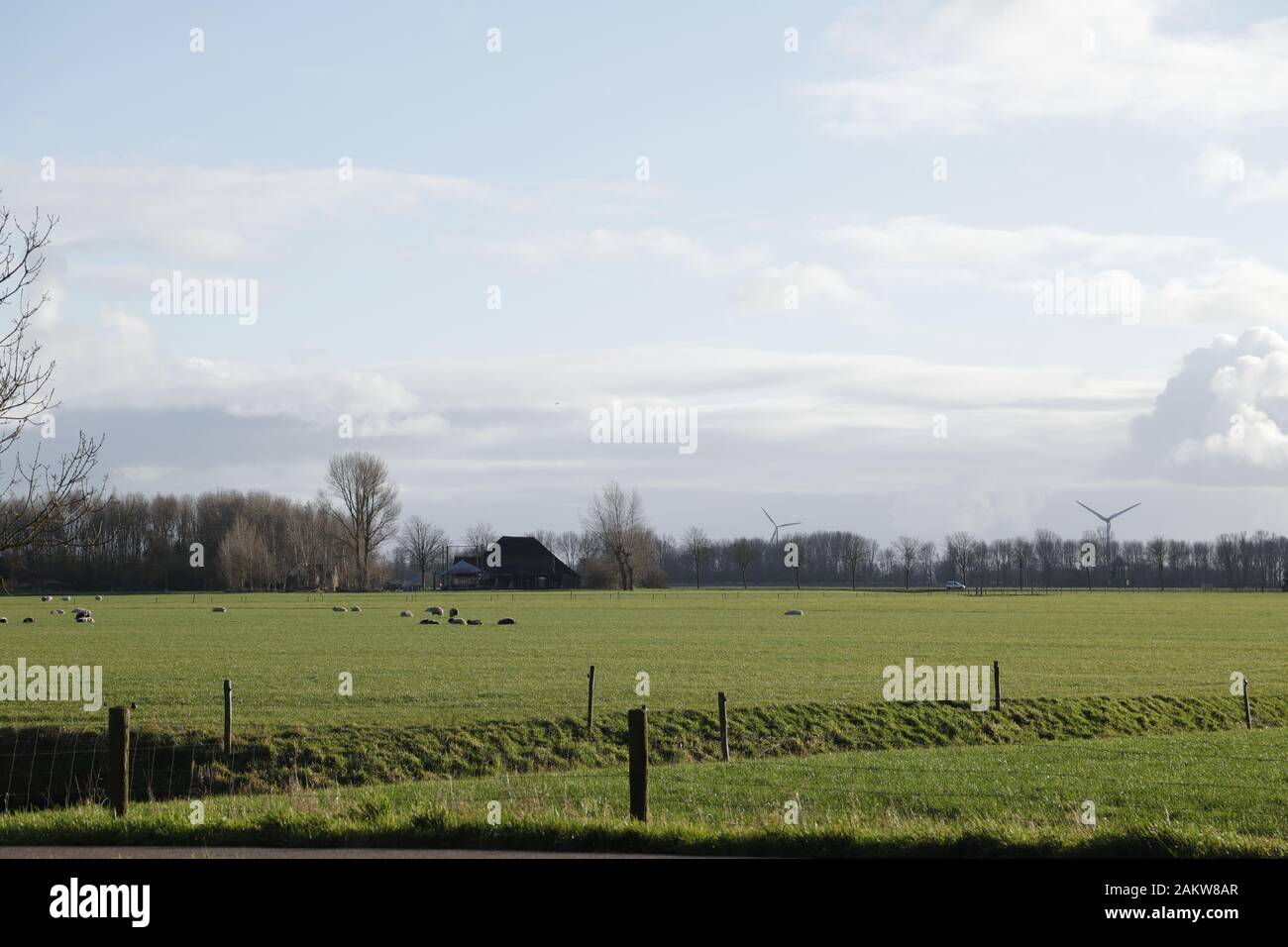 Dutch landscape with Dutch cloudscapes Stock Photo - Alamy