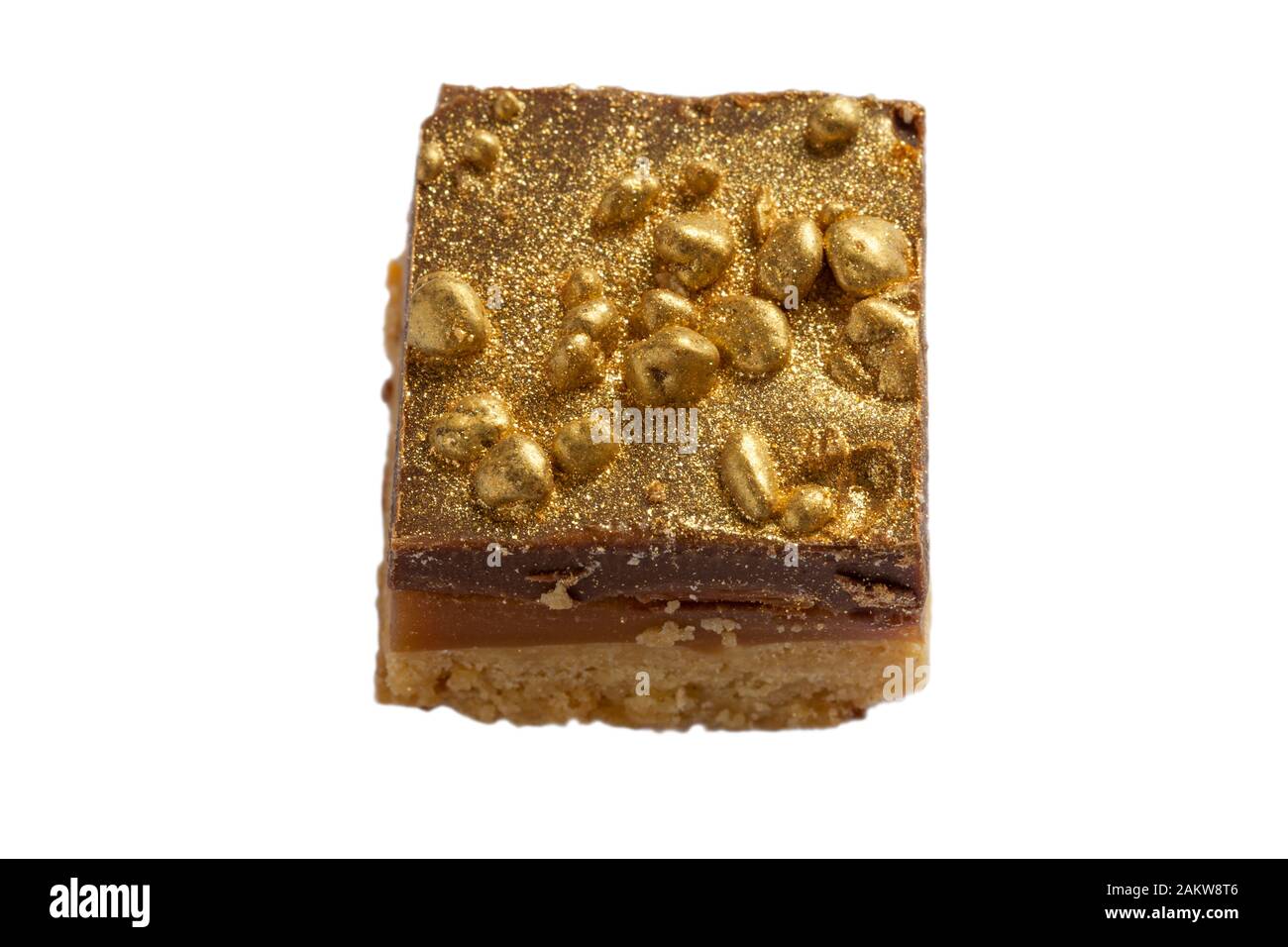 M&S Billionaires Shortbread Bite out of box isolated on white ...