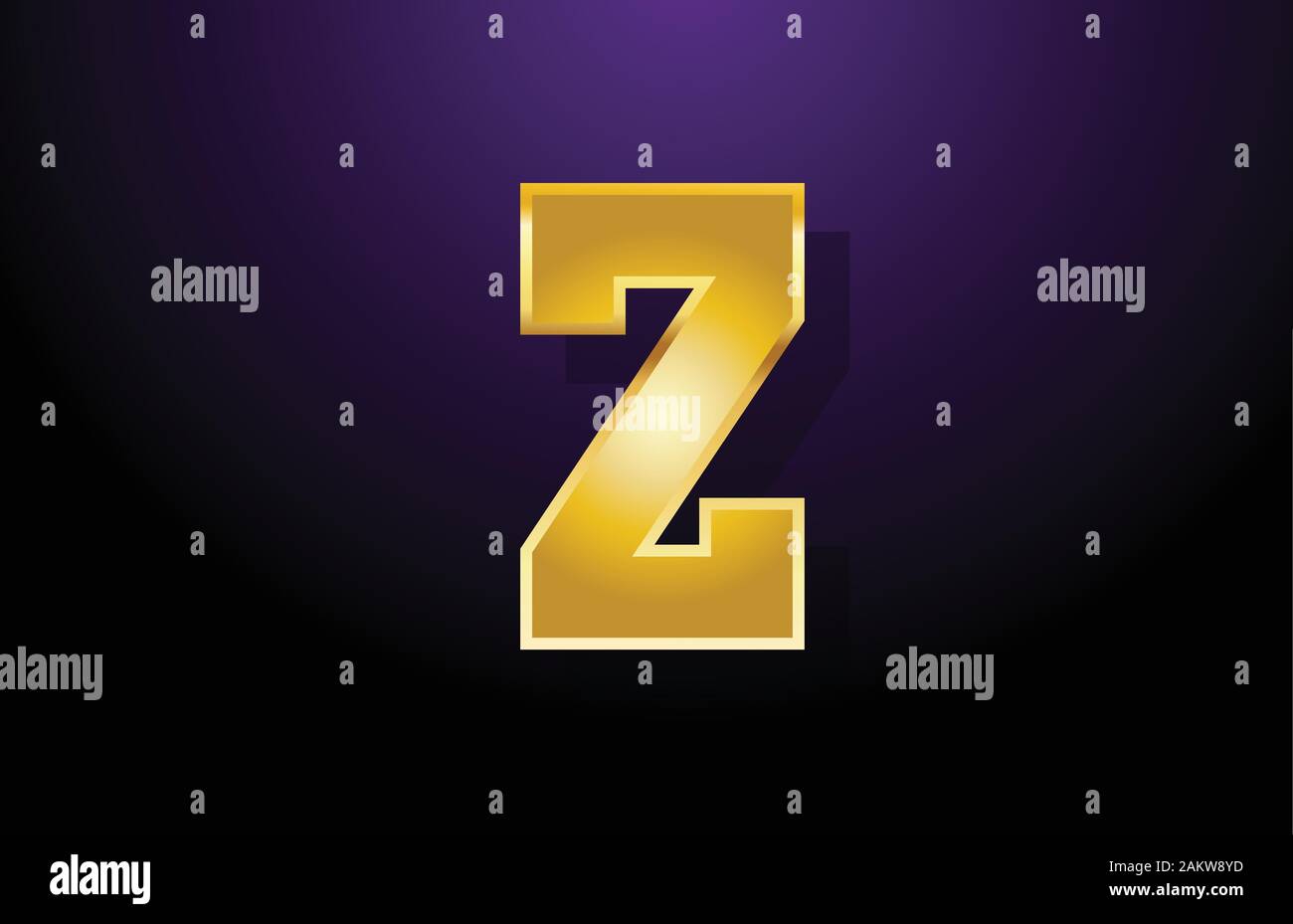 gold golden yellow letter Z alphabet logo icon design for company ...