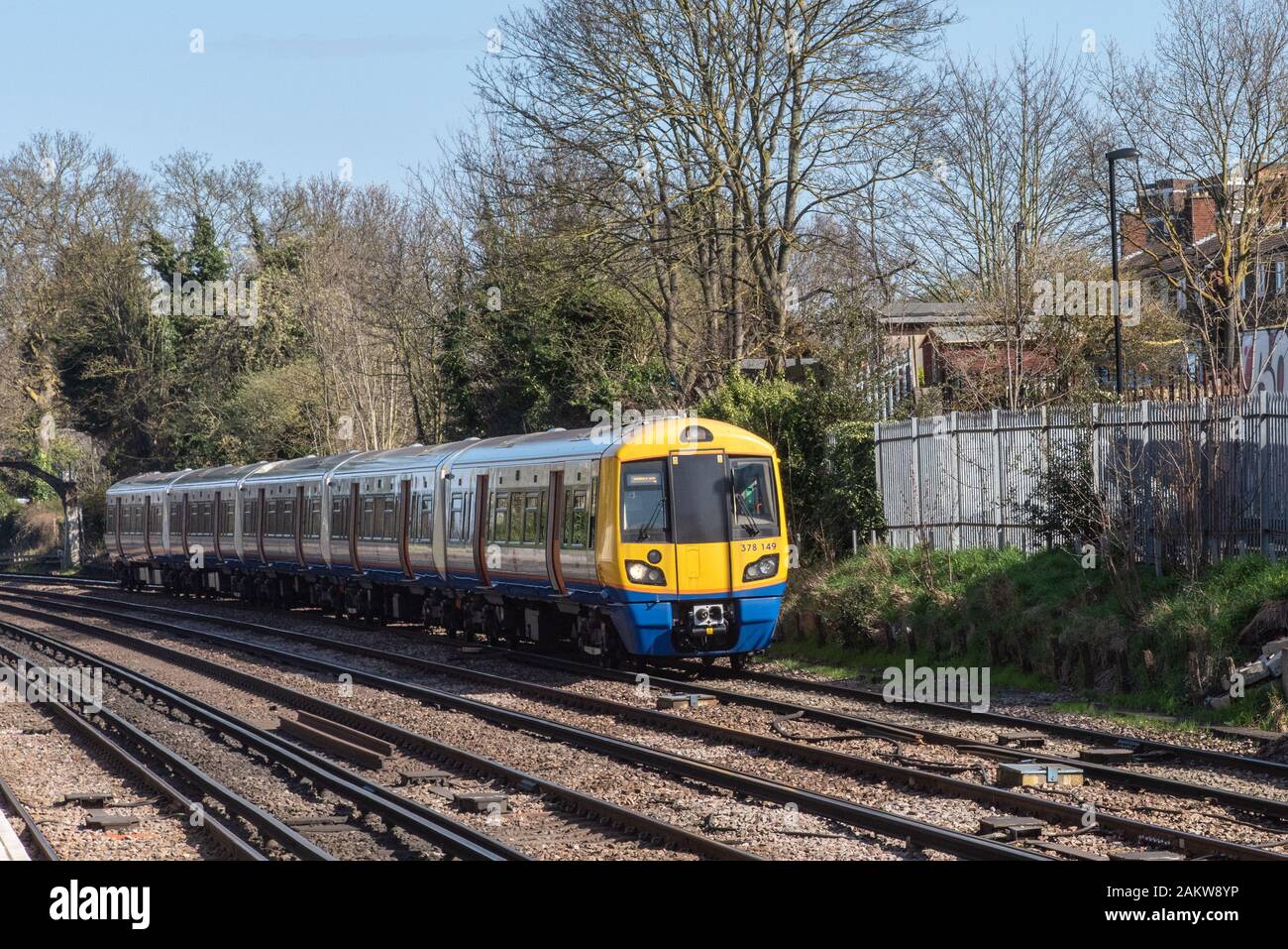LONDON, UK - 24MAR2019: London Overground Class 378 train number 378149 ...