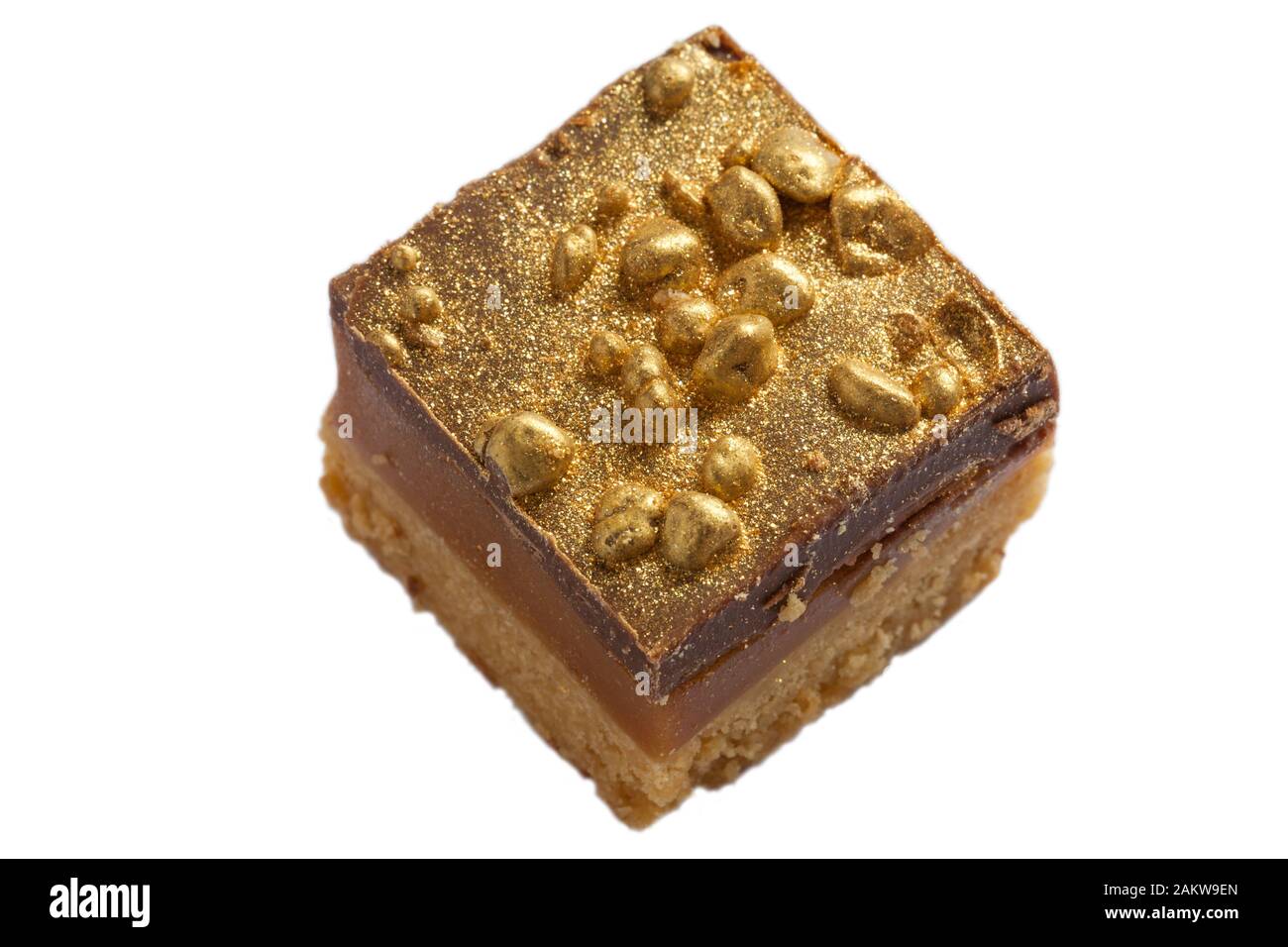 M&S Billionaires Shortbread Bite out of box isolated on white ...