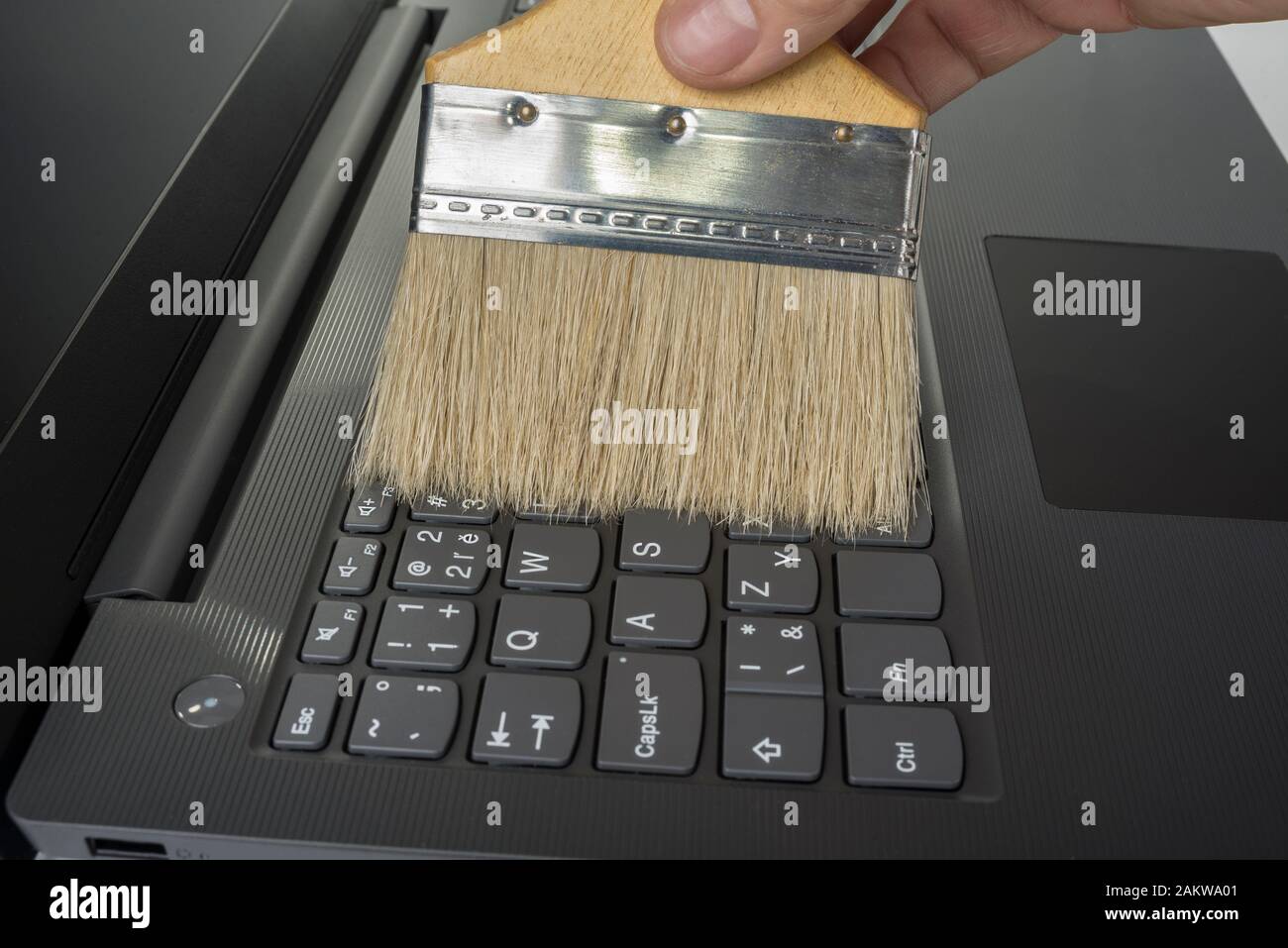 Keyboard computer brush hi-res stock photography and images - Alamy